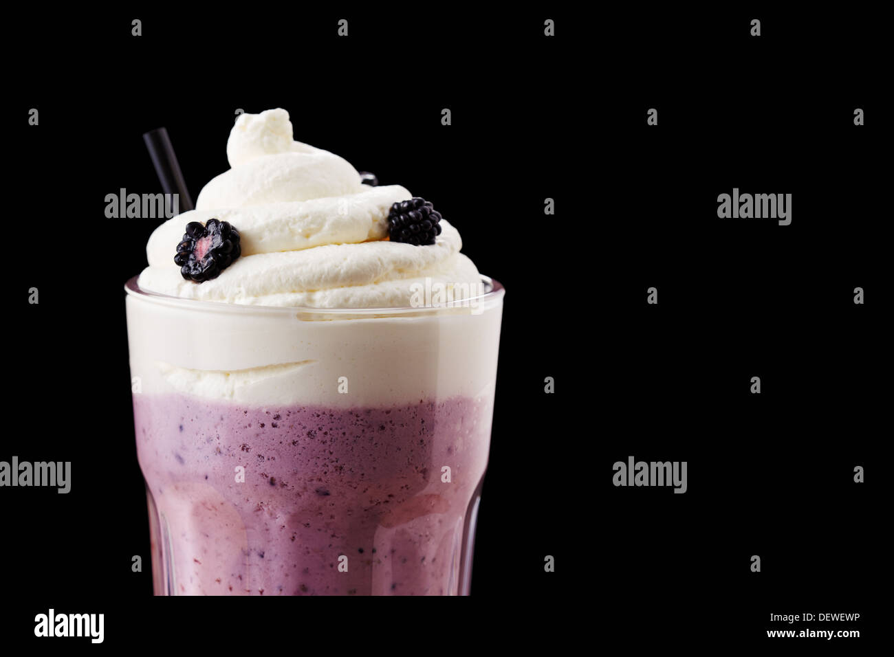 Milkshake whipped cream close hi-res stock photography and images - Alamy