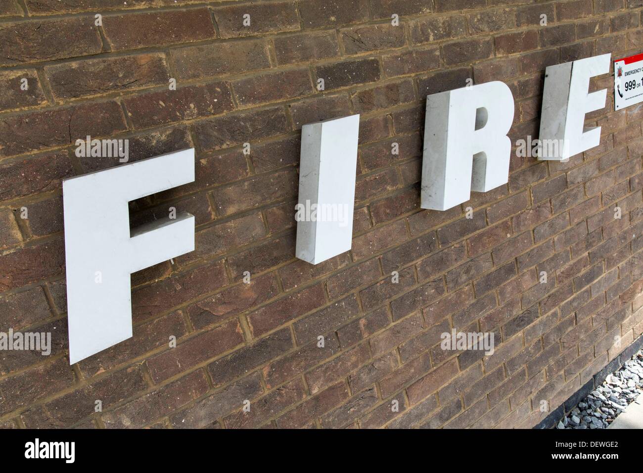 Southend-on-Sea, 24th Sept, 2013. fire station sign. Members of the ...