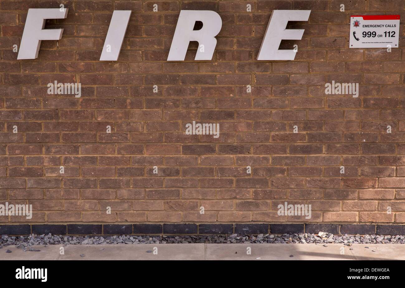 Southend-on-Sea, 24th Sept, 2013. fire station sign. Members of the ...