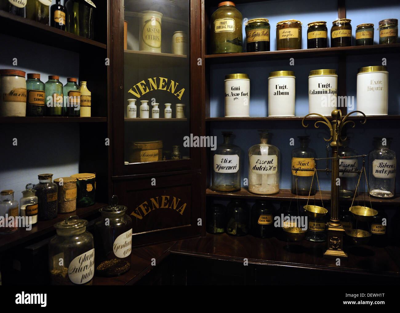 Old pharmacy. Reproduction of an ancient laboratory. Pharmacy Museum ...