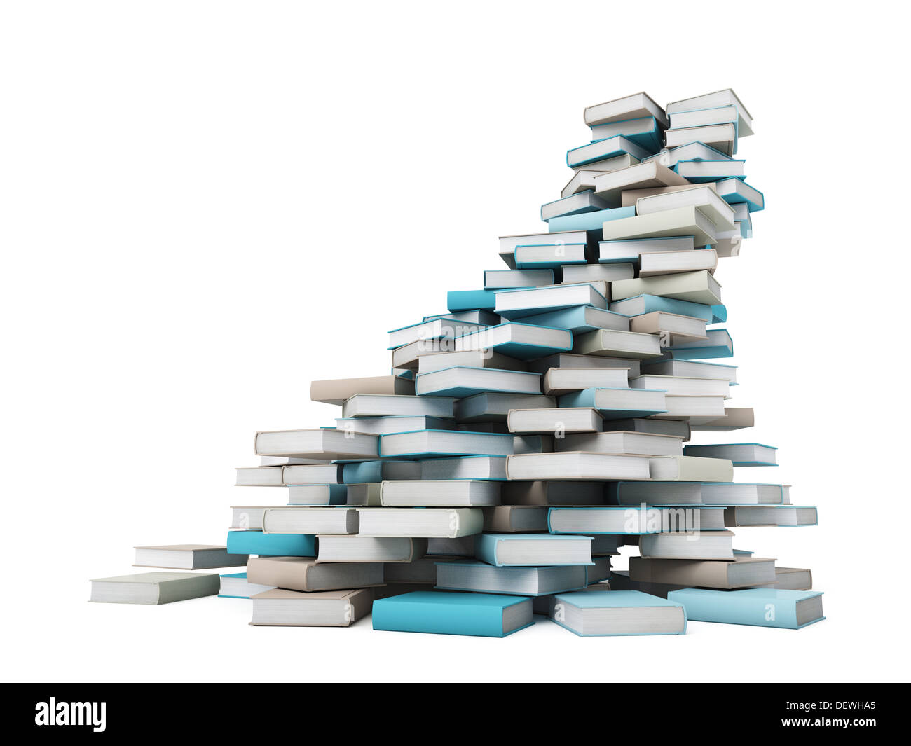 3d image of books pile Stock Photo - Alamy