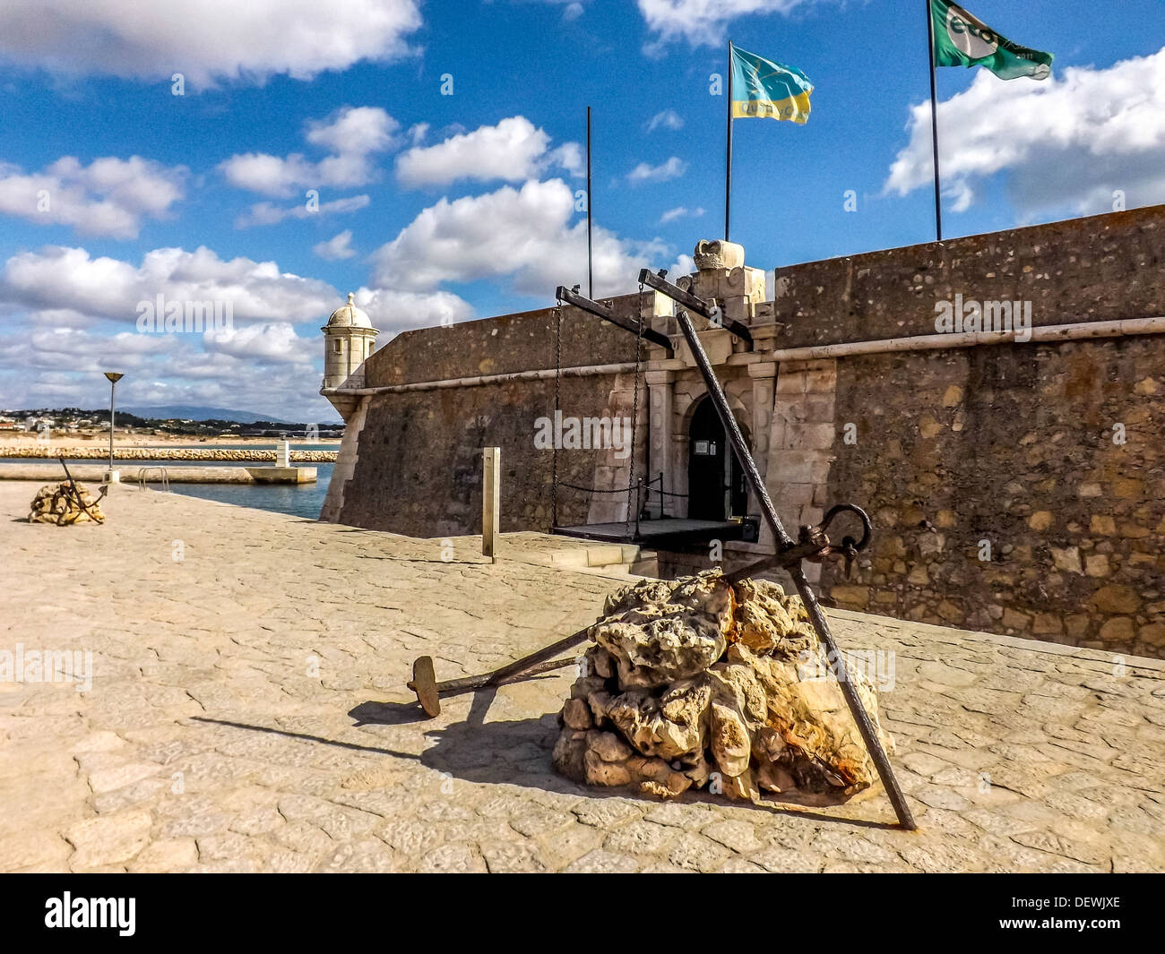 Old Fort in Lagos Portugal Stock Photo - Alamy