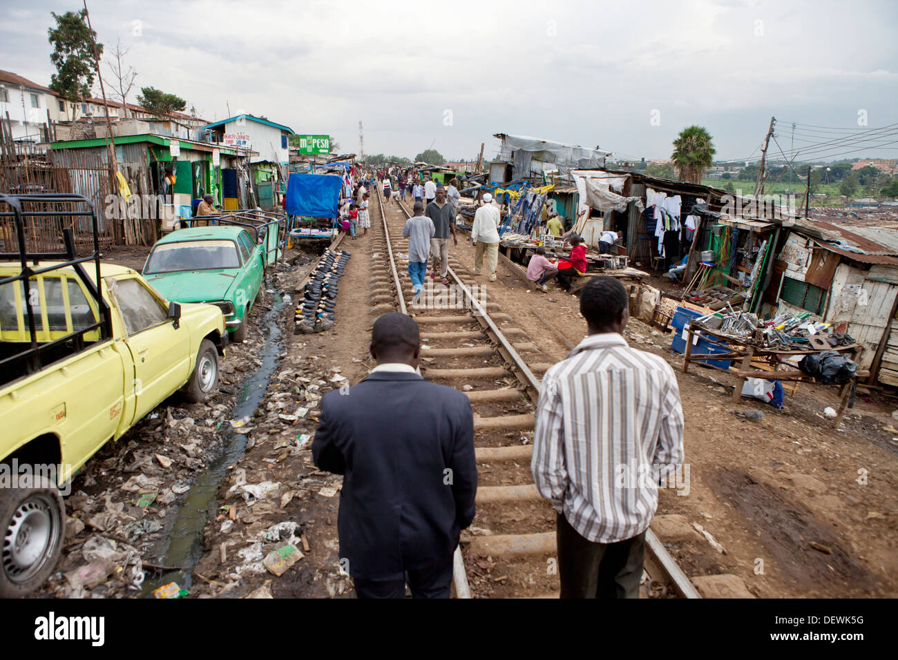 Market and railroad tracks in kibera hi-res stock photography and ...