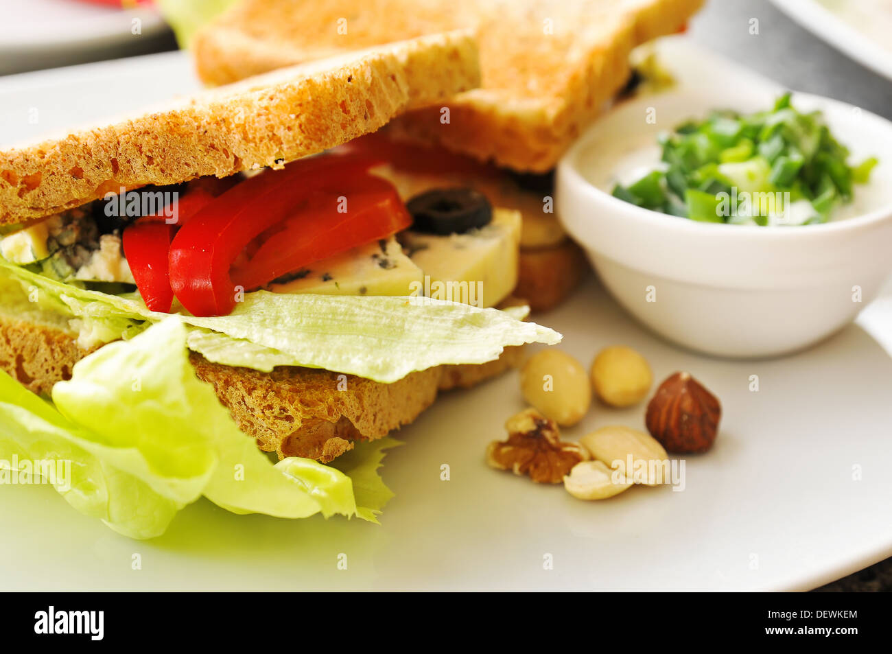 Sandwich in a cafe Stock Photo - Alamy