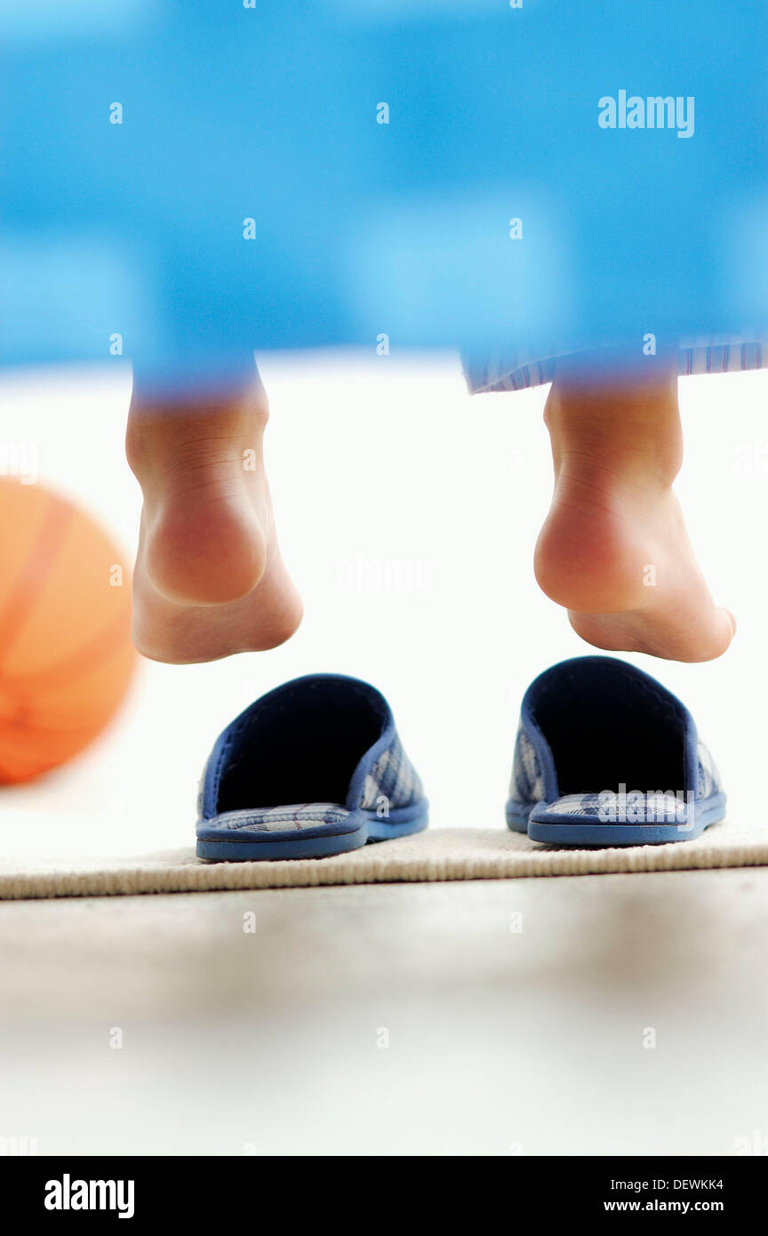 Boy getting up bed morning hi-res stock photography and images - Alamy