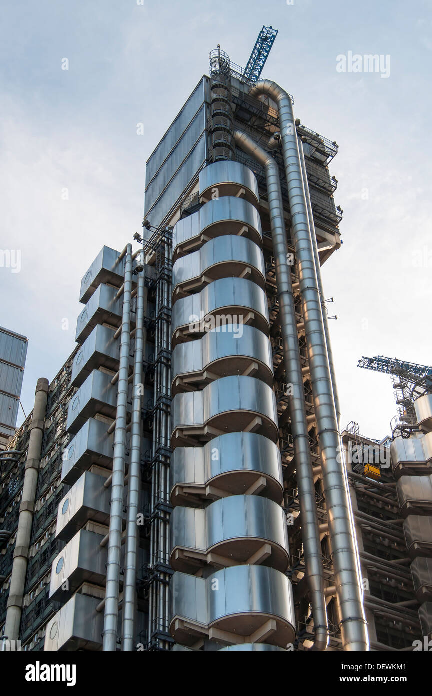 Lloyd's Building (Inside-Out Building) by Richard Rogers, Lime Street, City of London, England ...