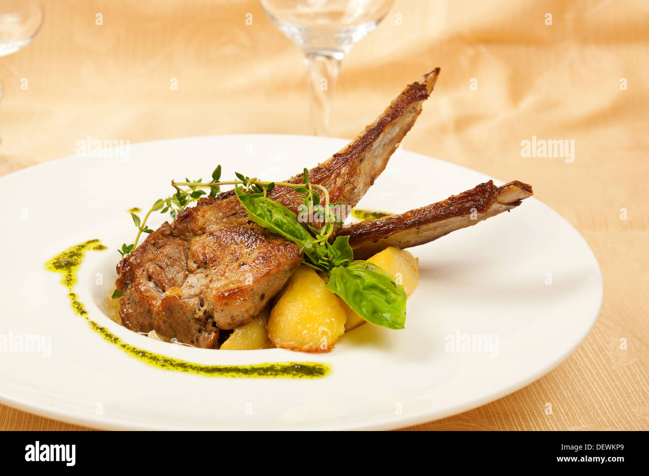 Roasted sheep meat Stock Photo - Alamy