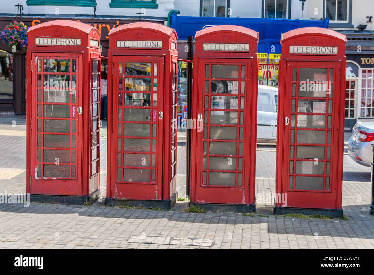 Red telephone boxes Stock Photo - Alamy
