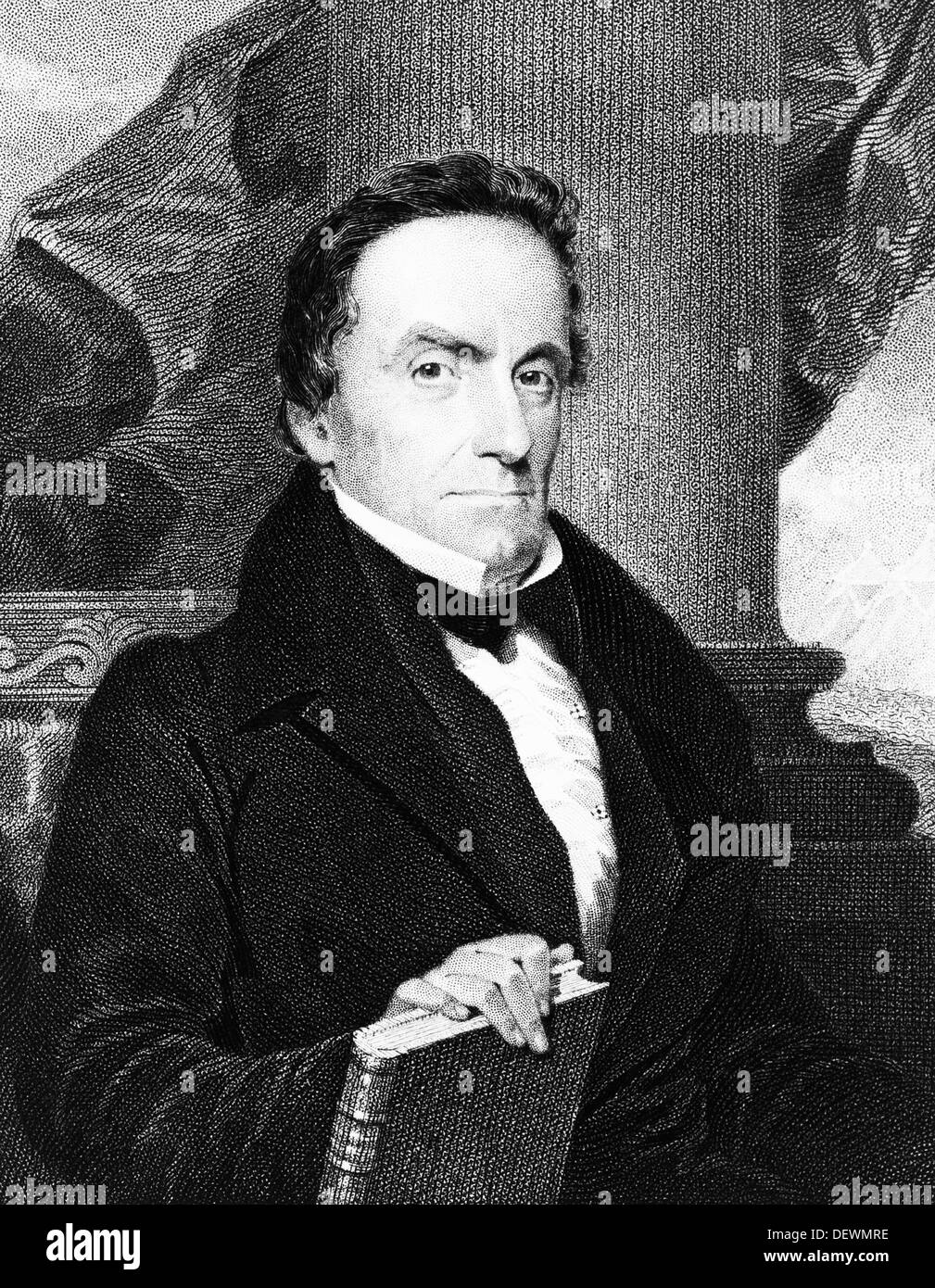 Vintage portrait of Lewis Cass Stock Photo - Alamy