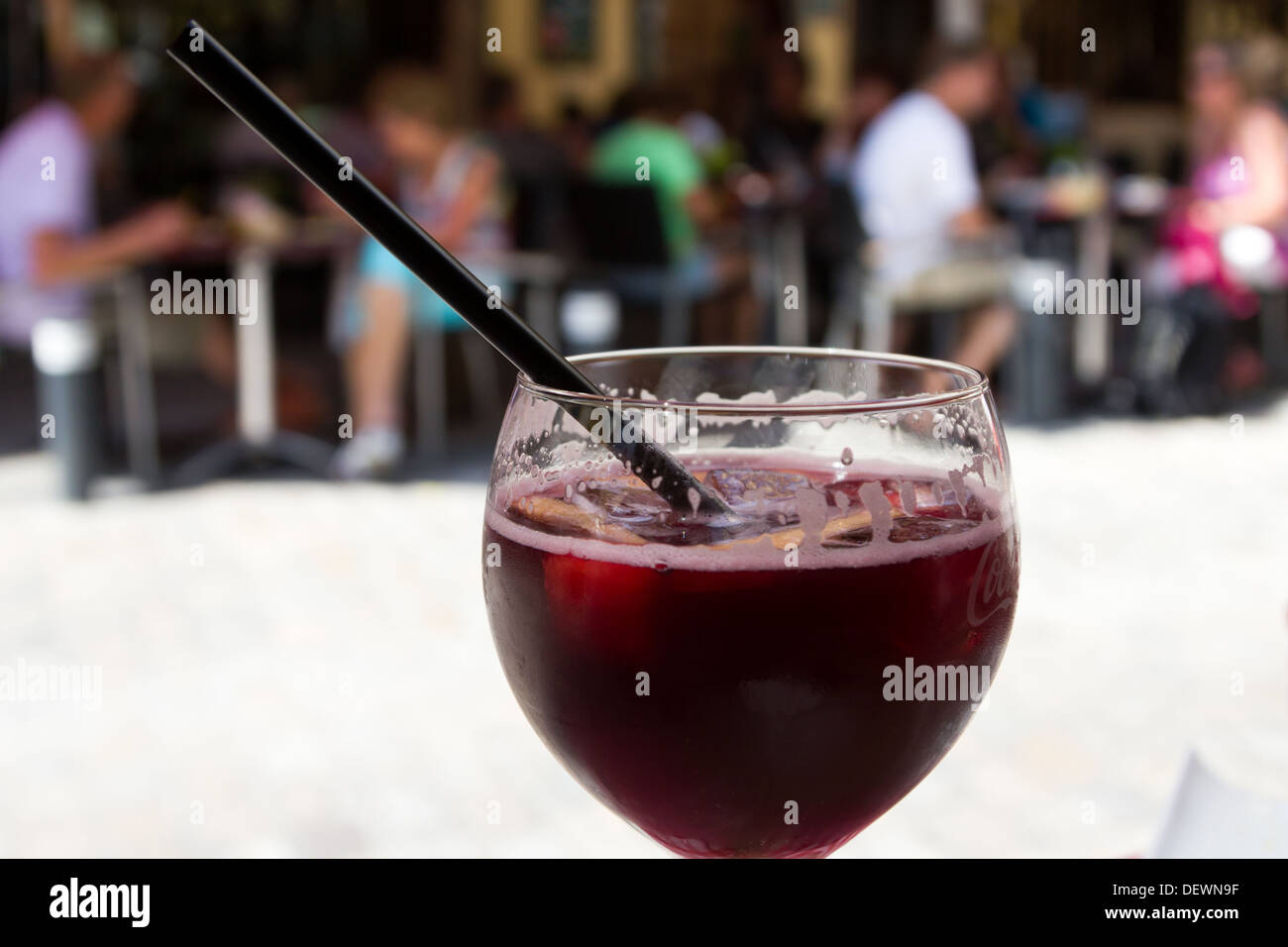 Glass of Sangria Stock Photo - Alamy
