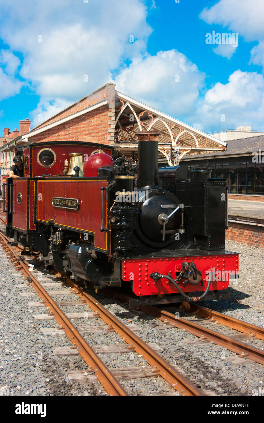 Steam locomotive "The Prince of Wales" at the station at Devil's Bridge ...