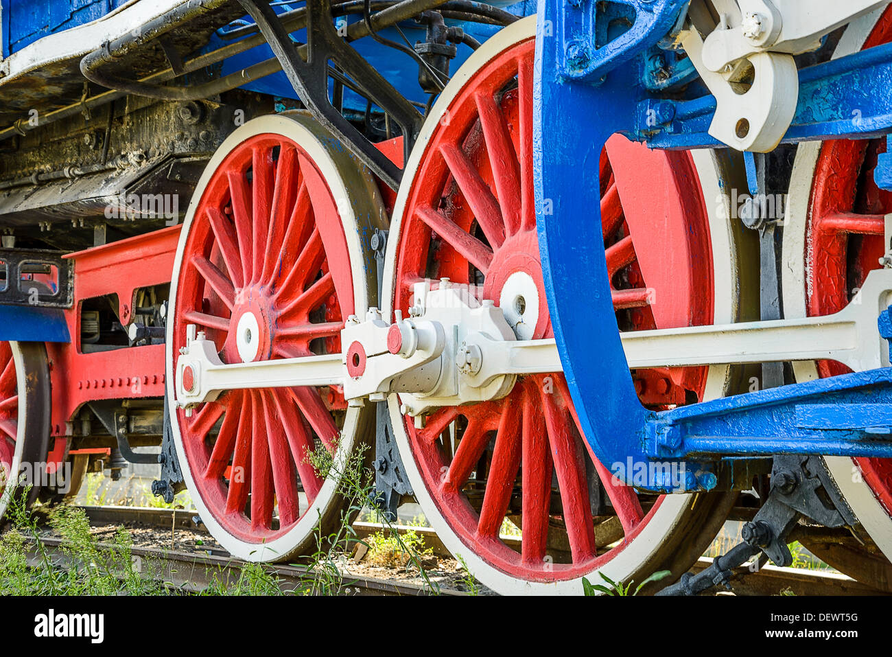 Steam locomotive wheels closeup hi-res stock photography and images - Alamy