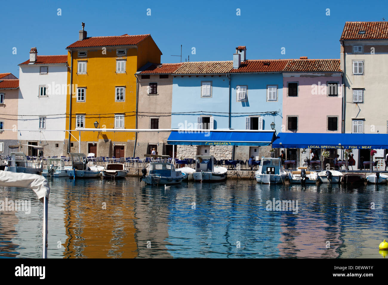 Detail of Cres Harbour, Croatia Stock Photo - Alamy
