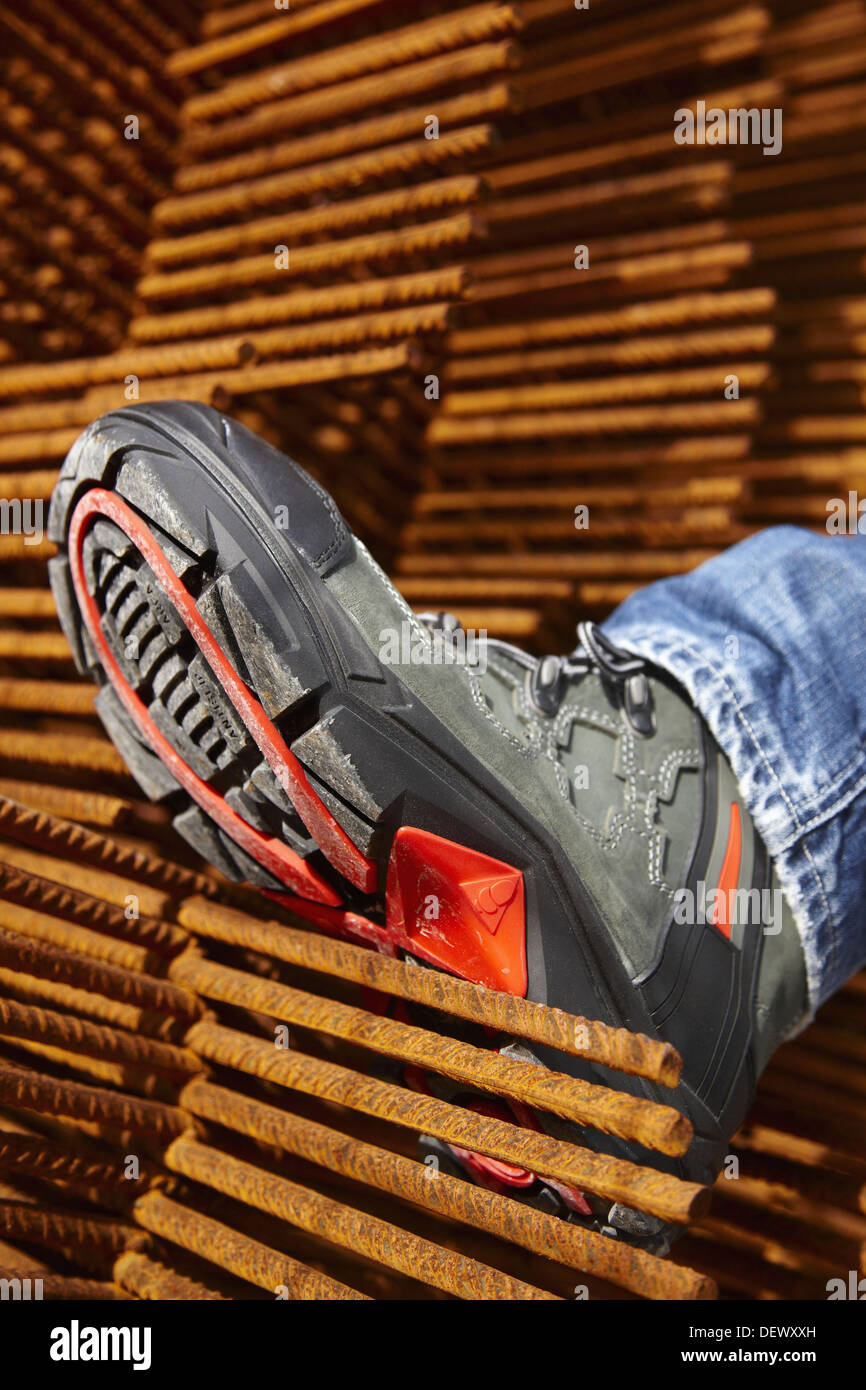 Safety boot corrugated iron formwork hi-res stock photography and ...