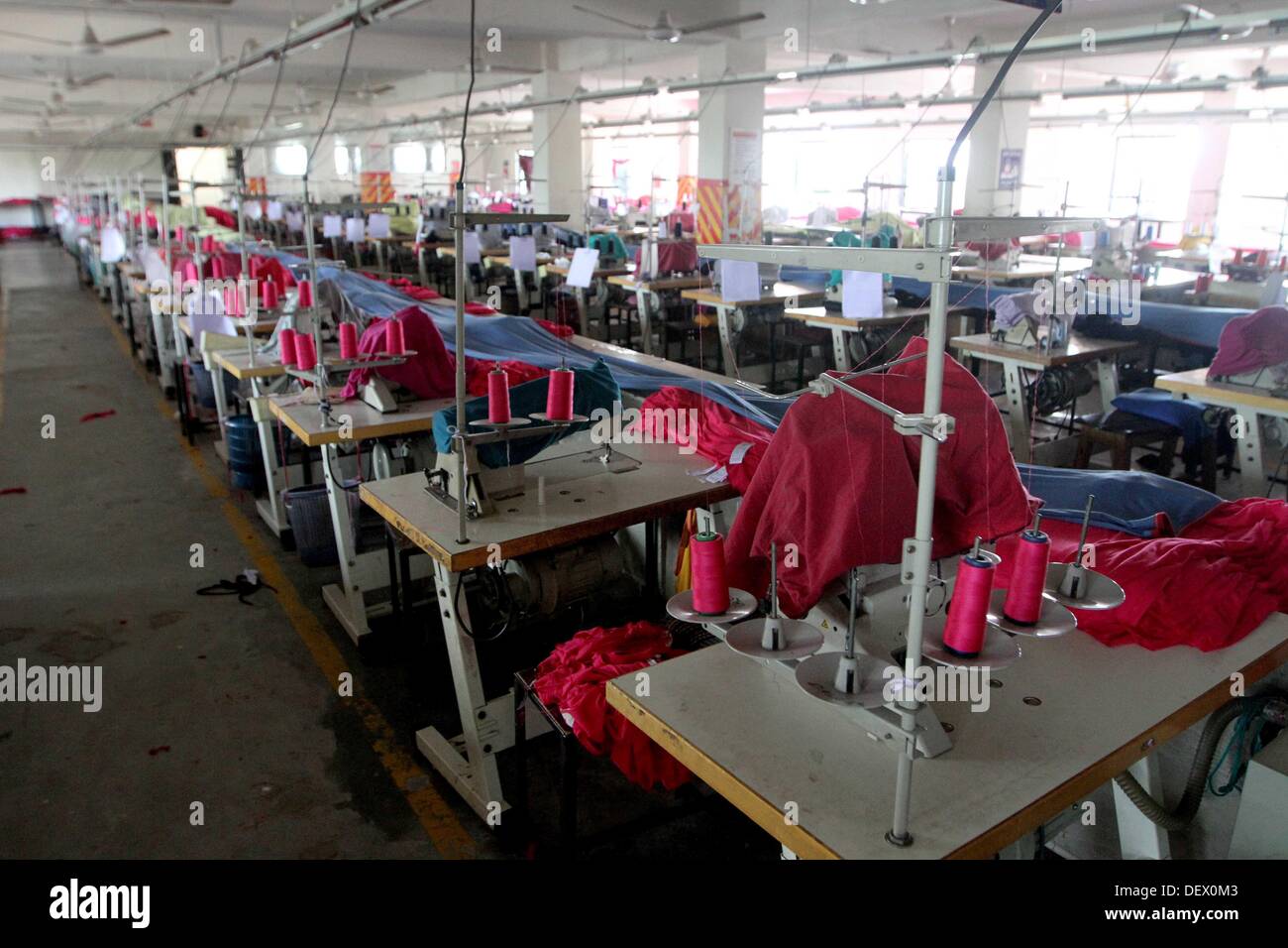 Dhaka, Bangladesh . 24th Sep, 2013. A closed garment factory in Ashulia ...