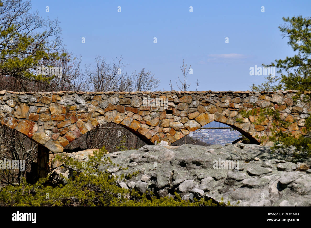 Rock Bridge over Rock City Stock Photo - Alamy