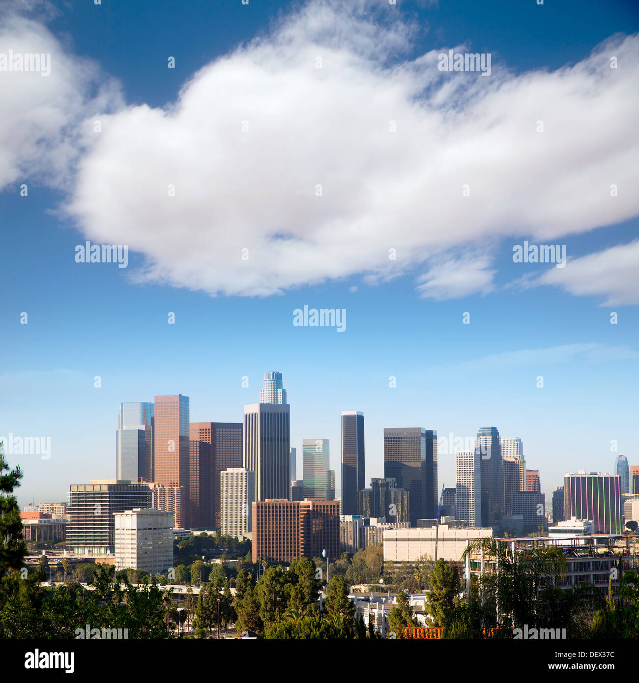 Downtown LA Los Angeles skyline cityscape California Stock Photo - Alamy