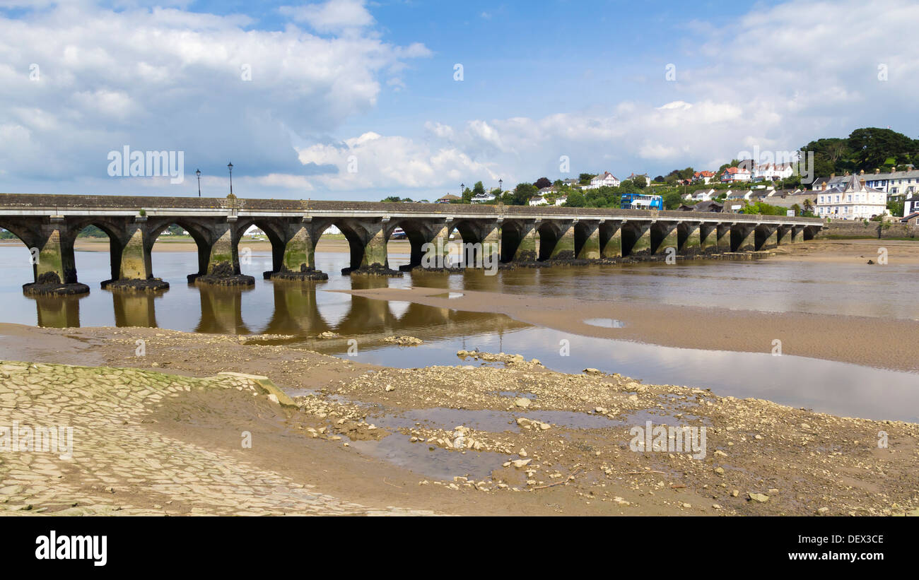 The historic Long Bridge at Bideford North Devon England UK Stock Photo ...
