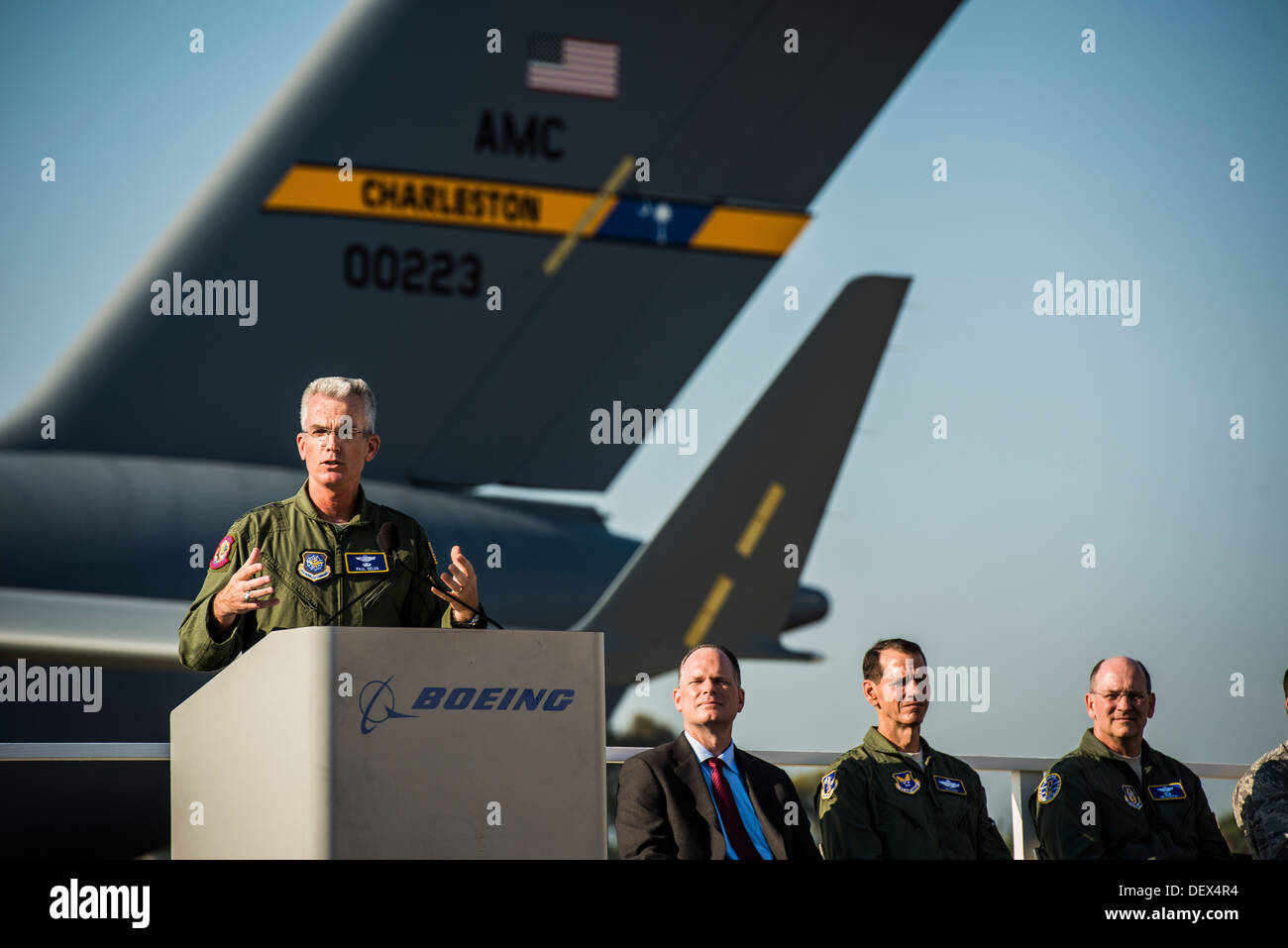 Gen. Paul Selva, Air Mobility Command commander, speaks to Boeing ...