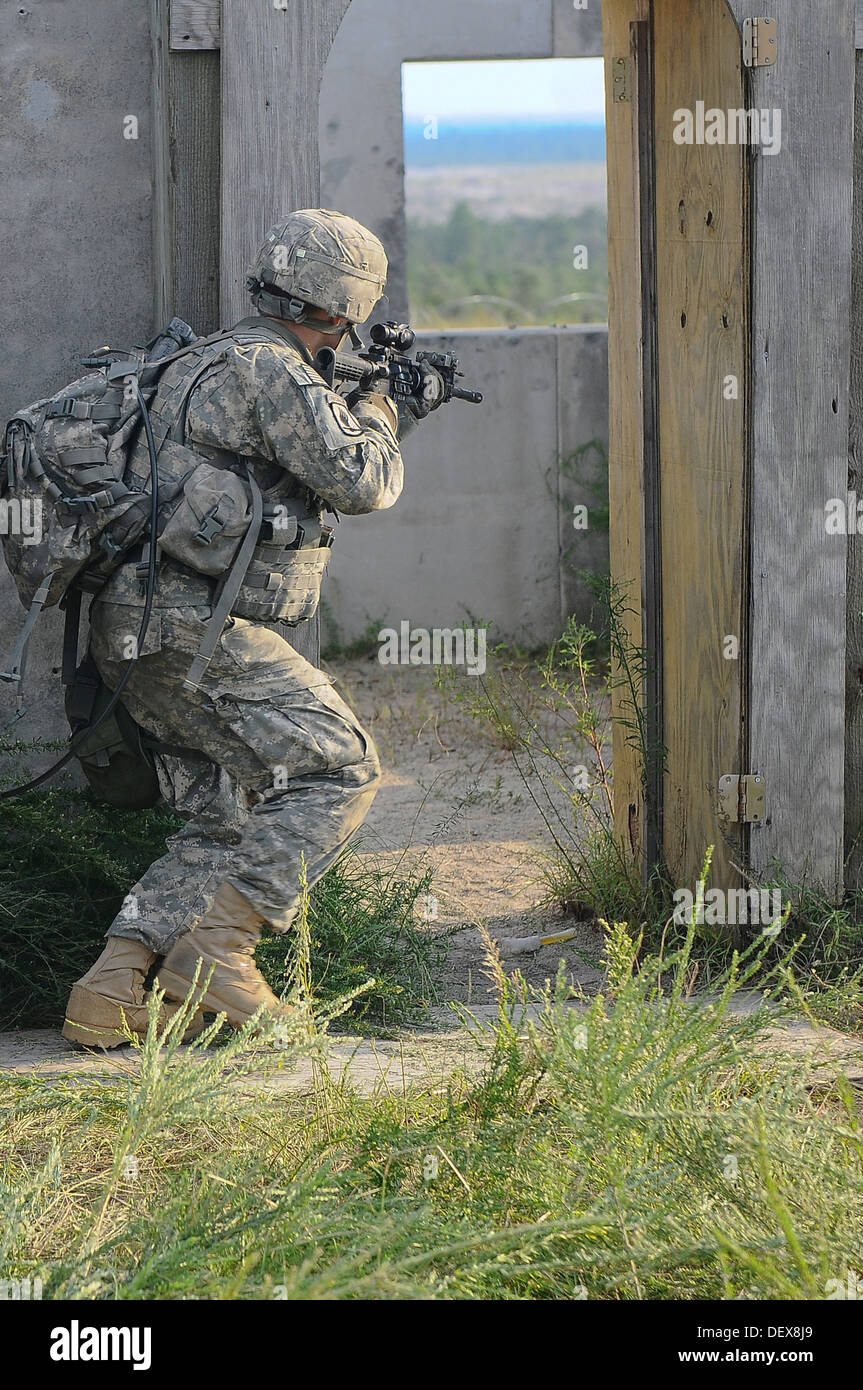 Paratrooper assigned to the 2nd Battalion, 325th Airborne Infantry ...