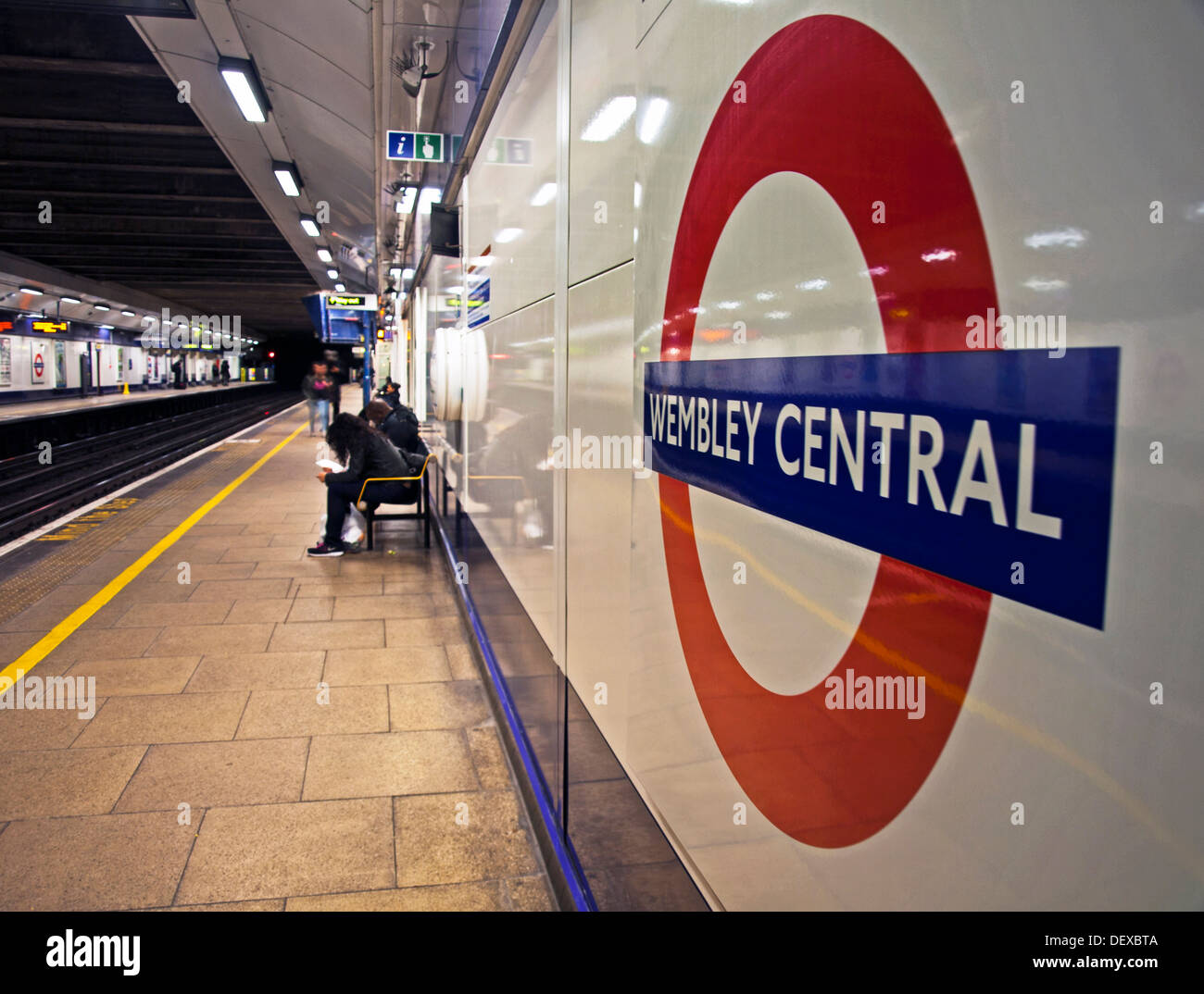 Interior of Wembley Central Underground Station, Wembley, London ...