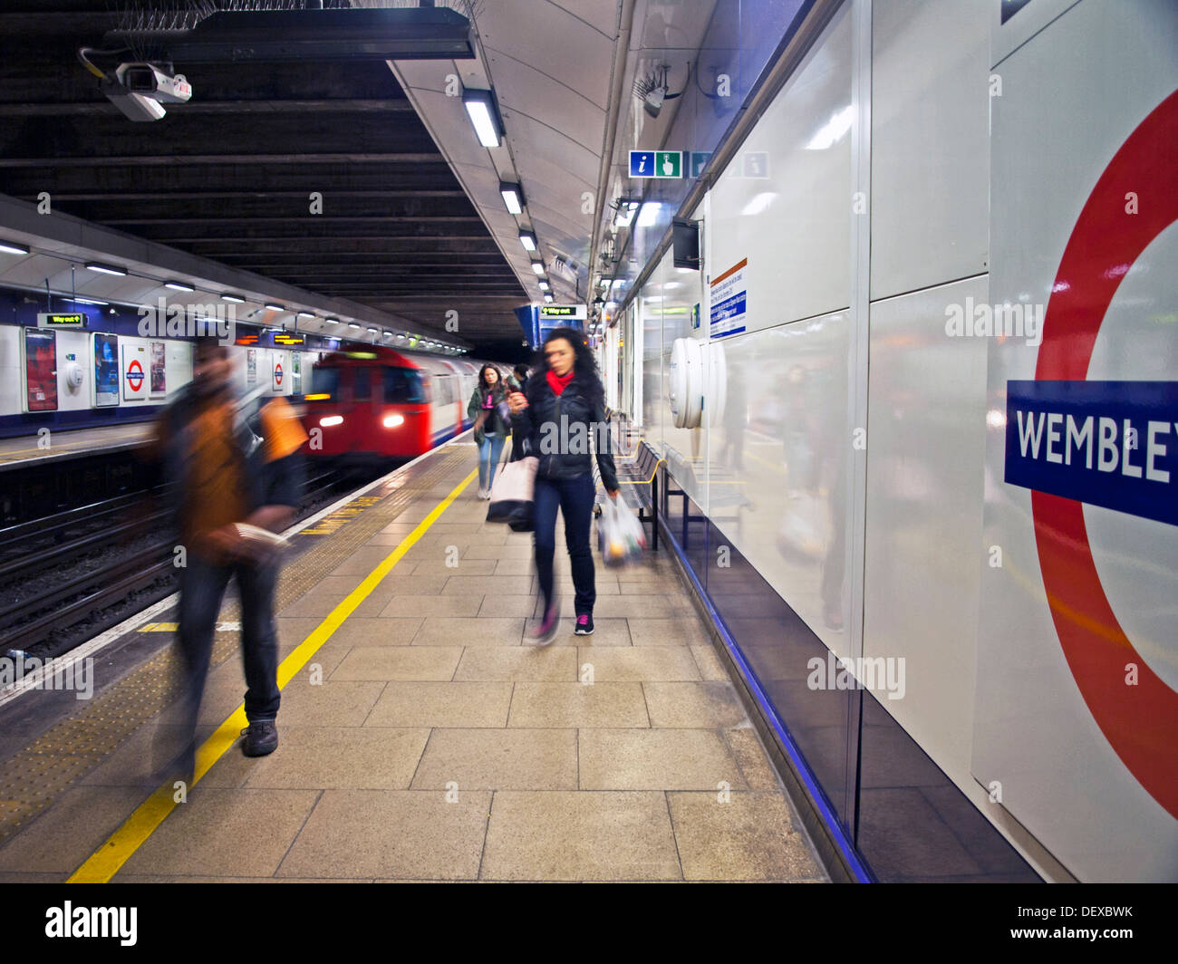 Interior of Wembley Central Underground Station, Wembley, London ...