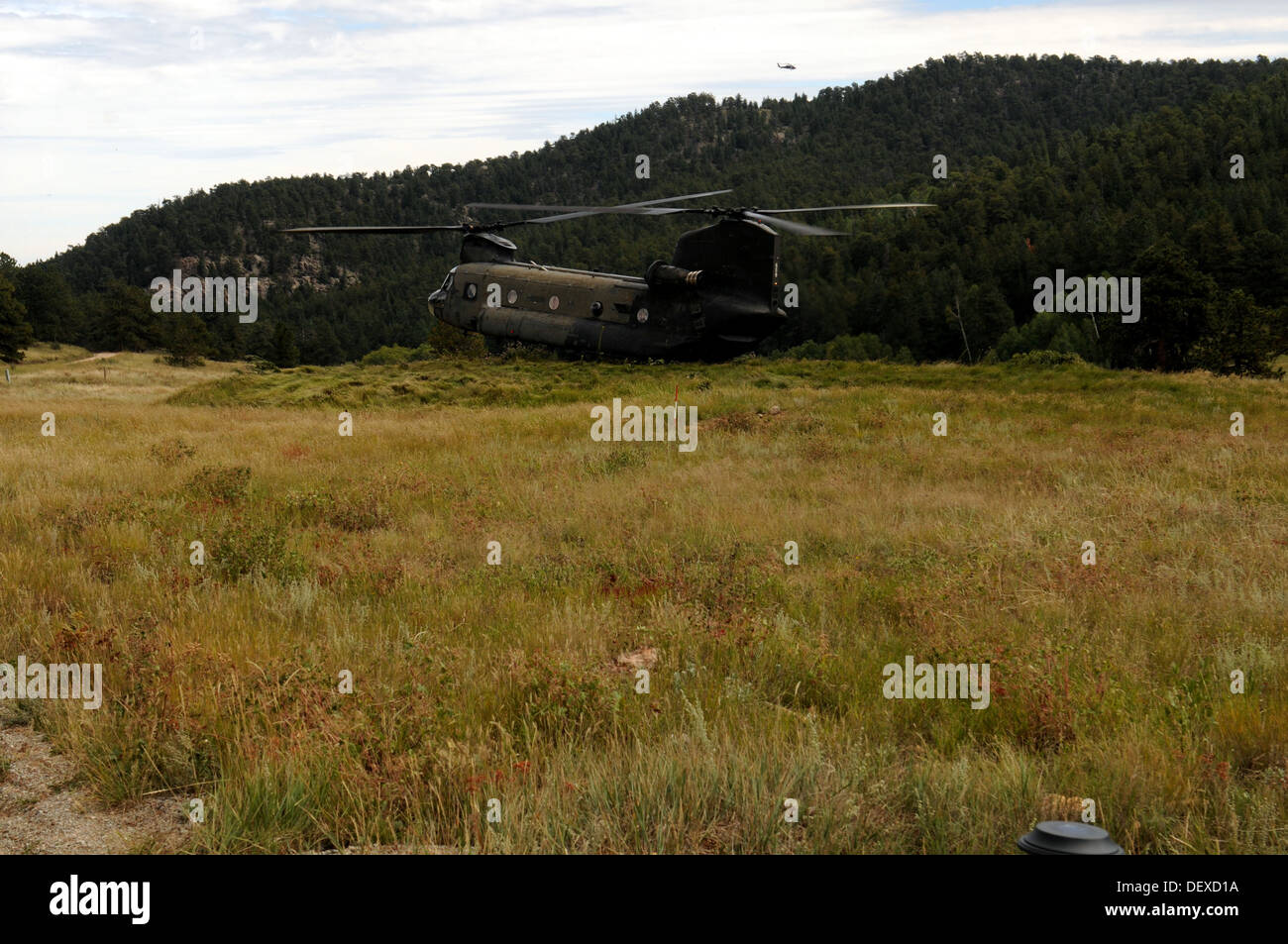 A U.S. Army Chinook helicopter assigned to the 2nd General Support ...