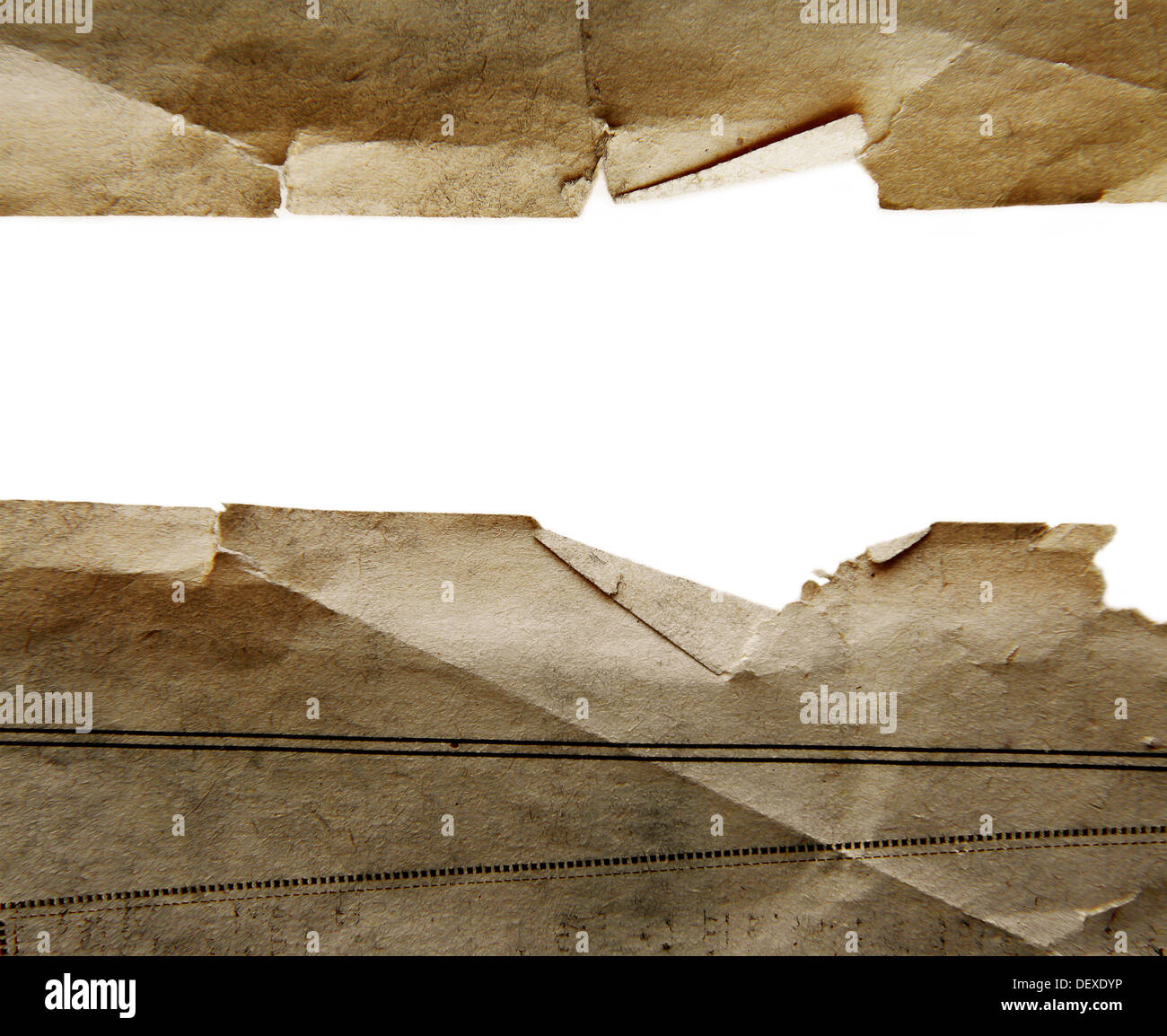 Closeup of old ripped paper on plain background Stock Photo - Alamy