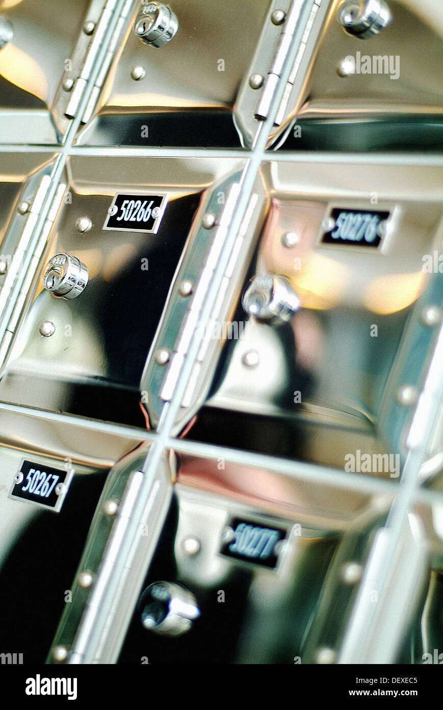 Silver metallic post boxes hi-res stock photography and images - Alamy