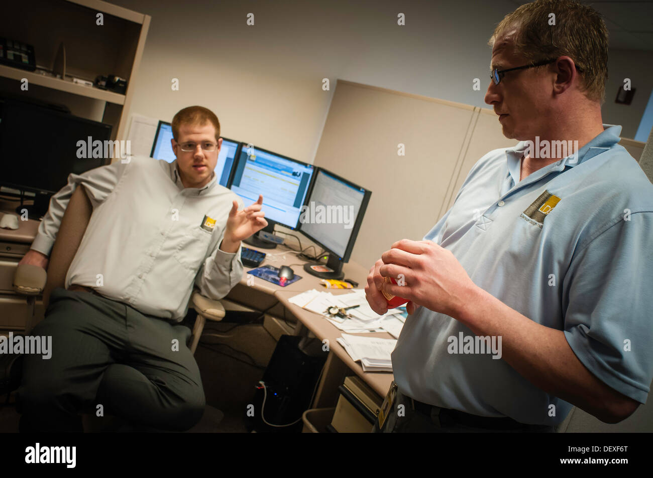 Professional engineering, construction office environment Stock Photo ...