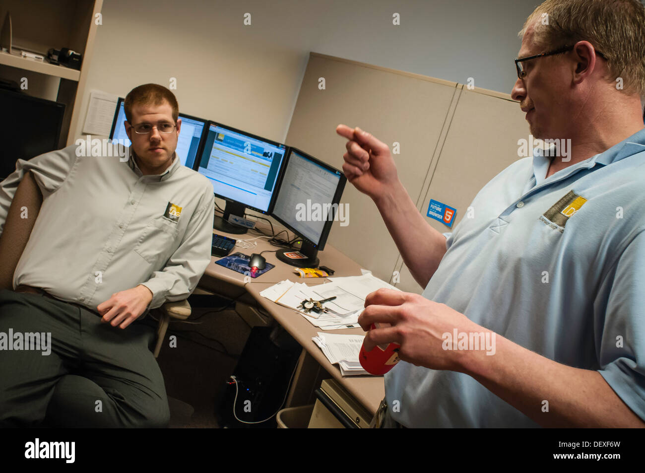 Professional engineering, construction office environment Stock Photo ...
