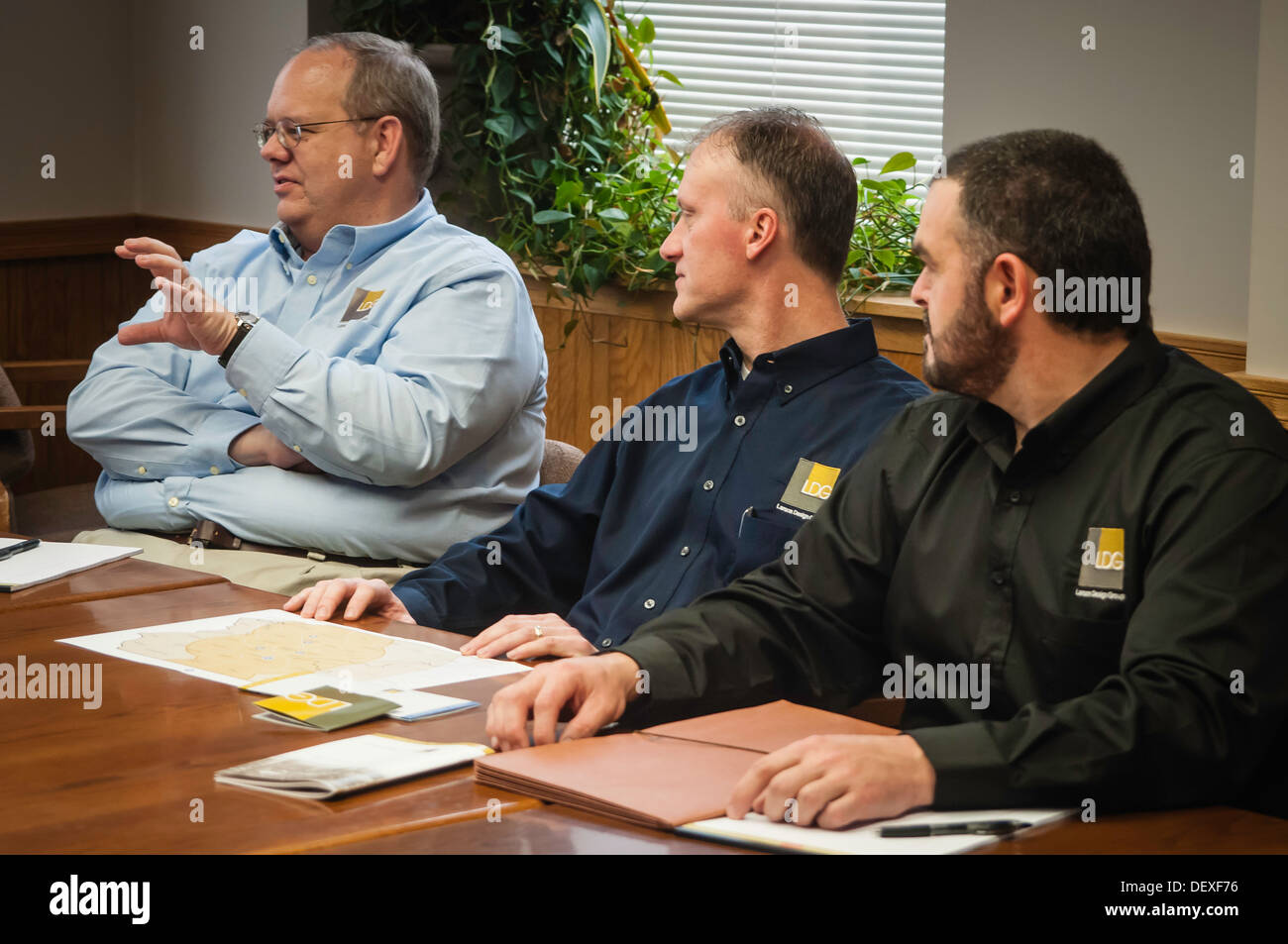 Professional engineering, construction office environment Stock Photo ...