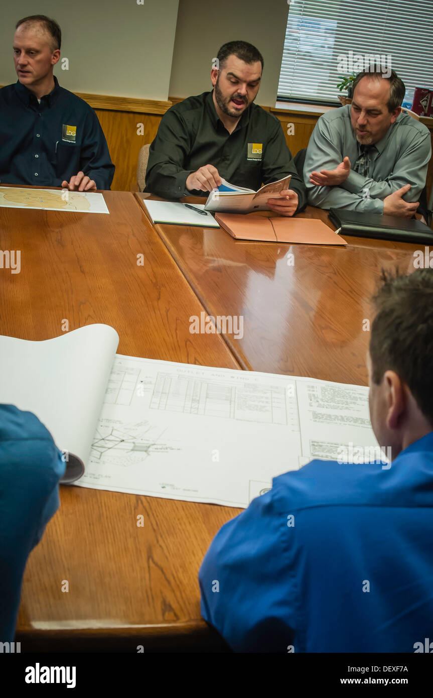 Professional engineering, construction office environment Stock Photo ...