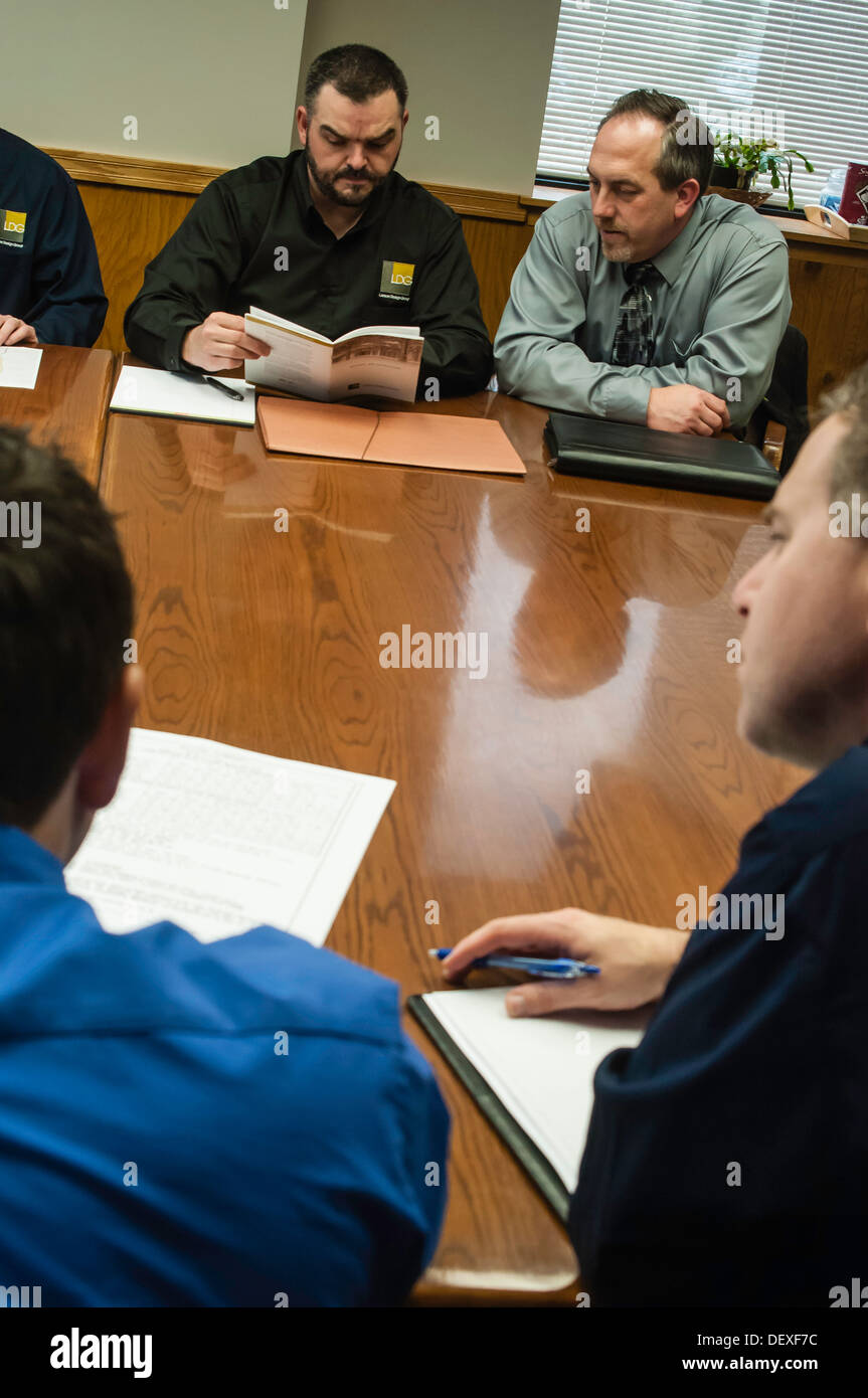 Professional engineering, construction office environment Stock Photo ...