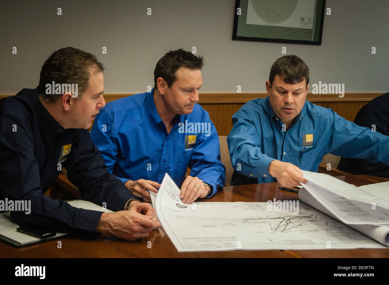 Professional engineering, construction office environment Stock Photo ...