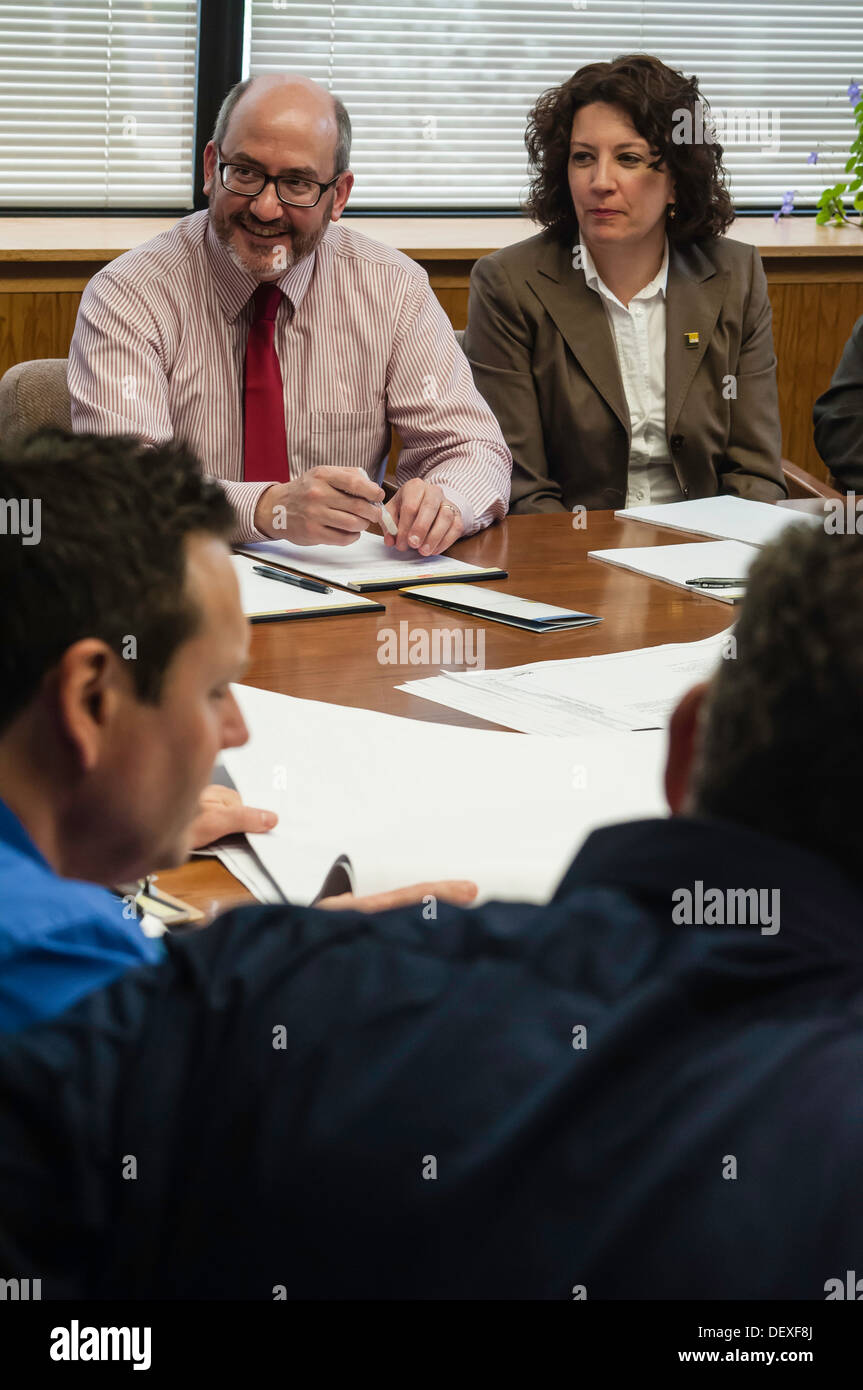 Professional engineering, construction office environment Stock Photo ...