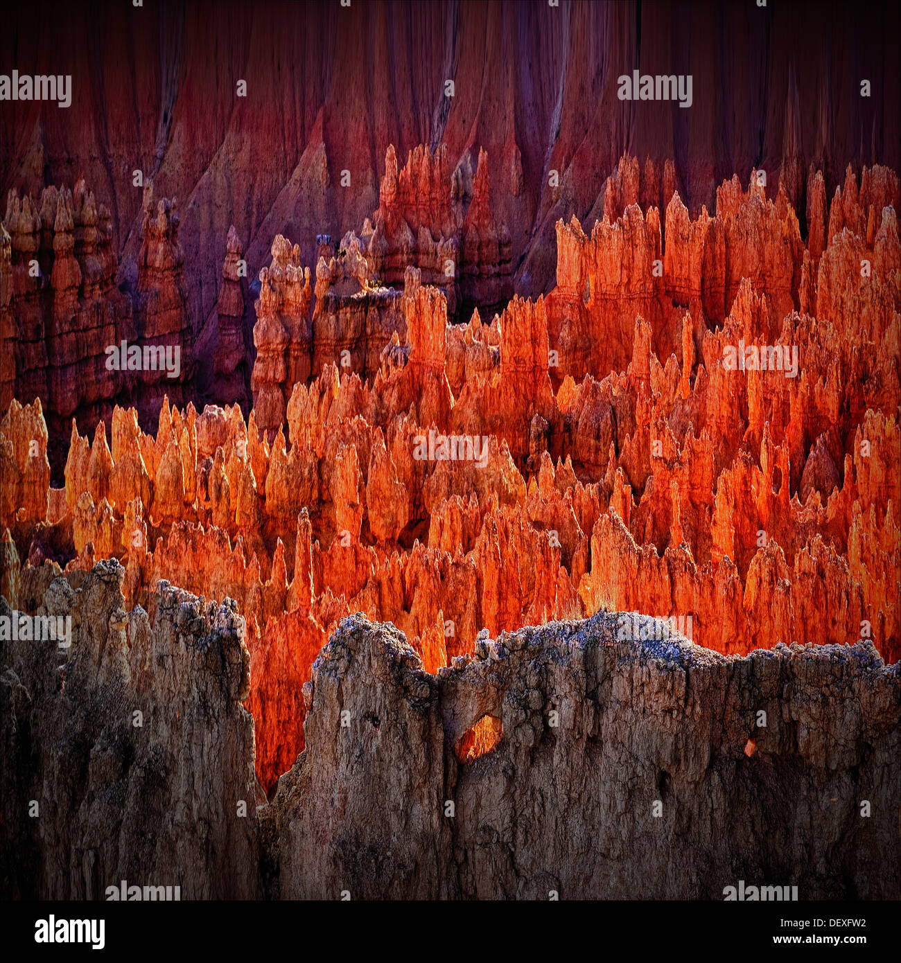 Sunset Point,at Bryce Canyon National Park,high resolution, large file, square format Stock ...