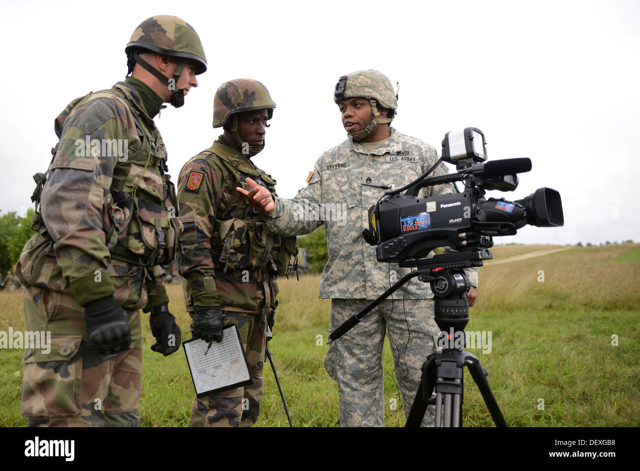 U.S. Army Staff Sgt. Stevens, AFN Bavaria, in a conversation with ...