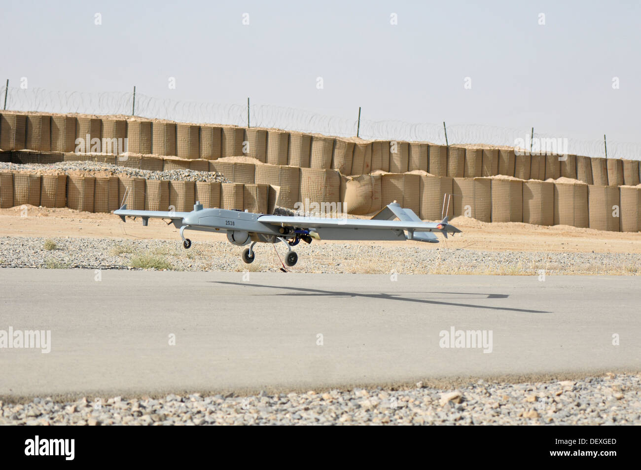 A U.S. Army RQ7B Shadow Technical Unmanned Aircraft System, operated by ...
