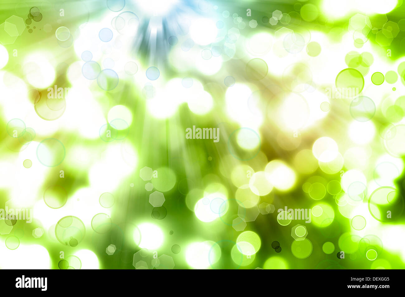 Circles on green tone background Stock Photo - Alamy