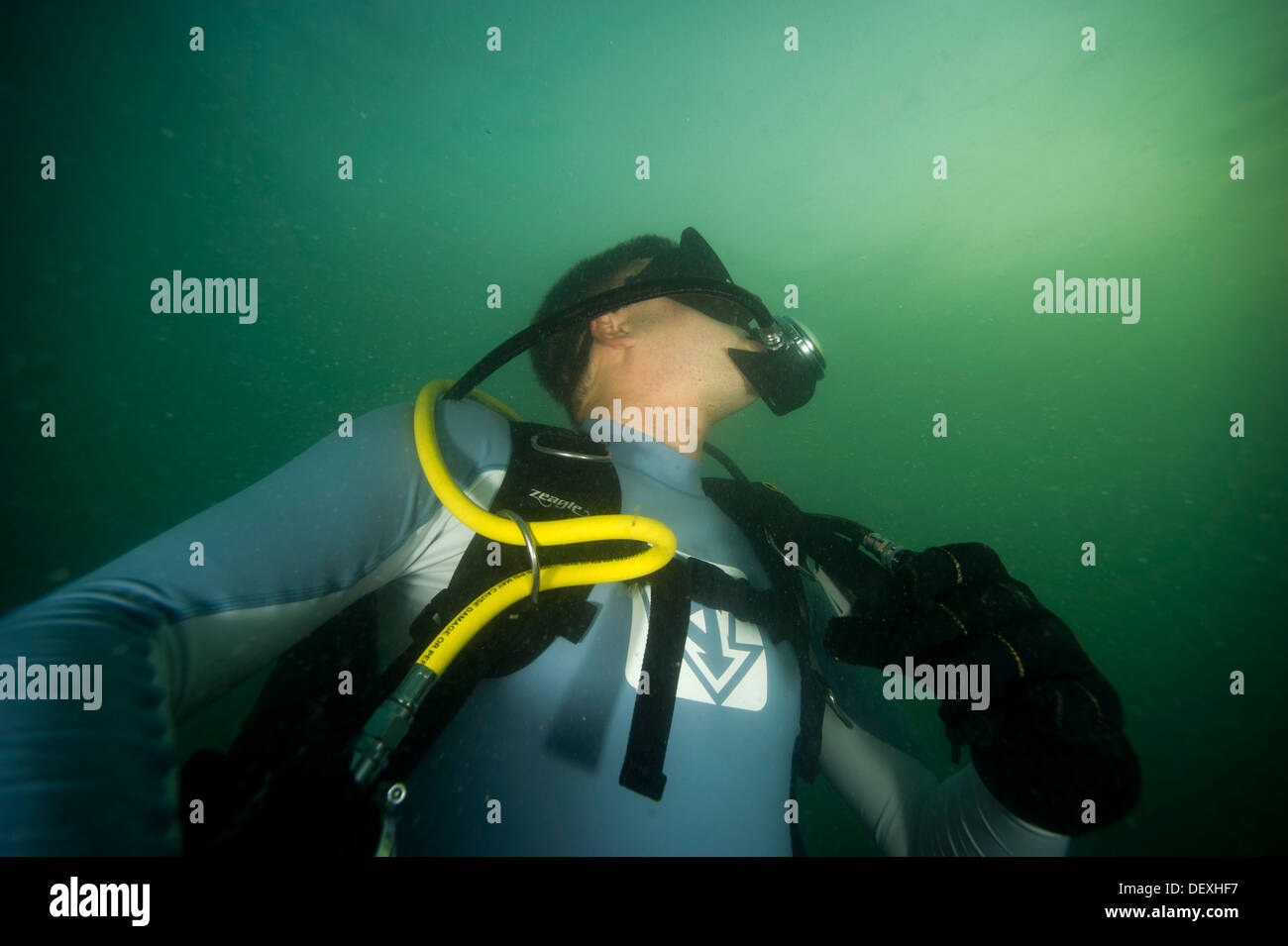 Navy Diver 2nd Class Trent Gobble, assigned to Commander, Task Group ...