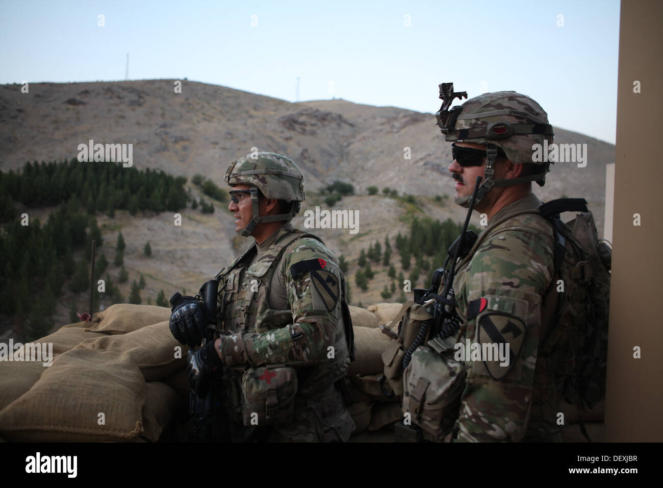 U.S Army Staff Sgt. Erik Nieto, left, and Sgt. Christopher Alderman ...