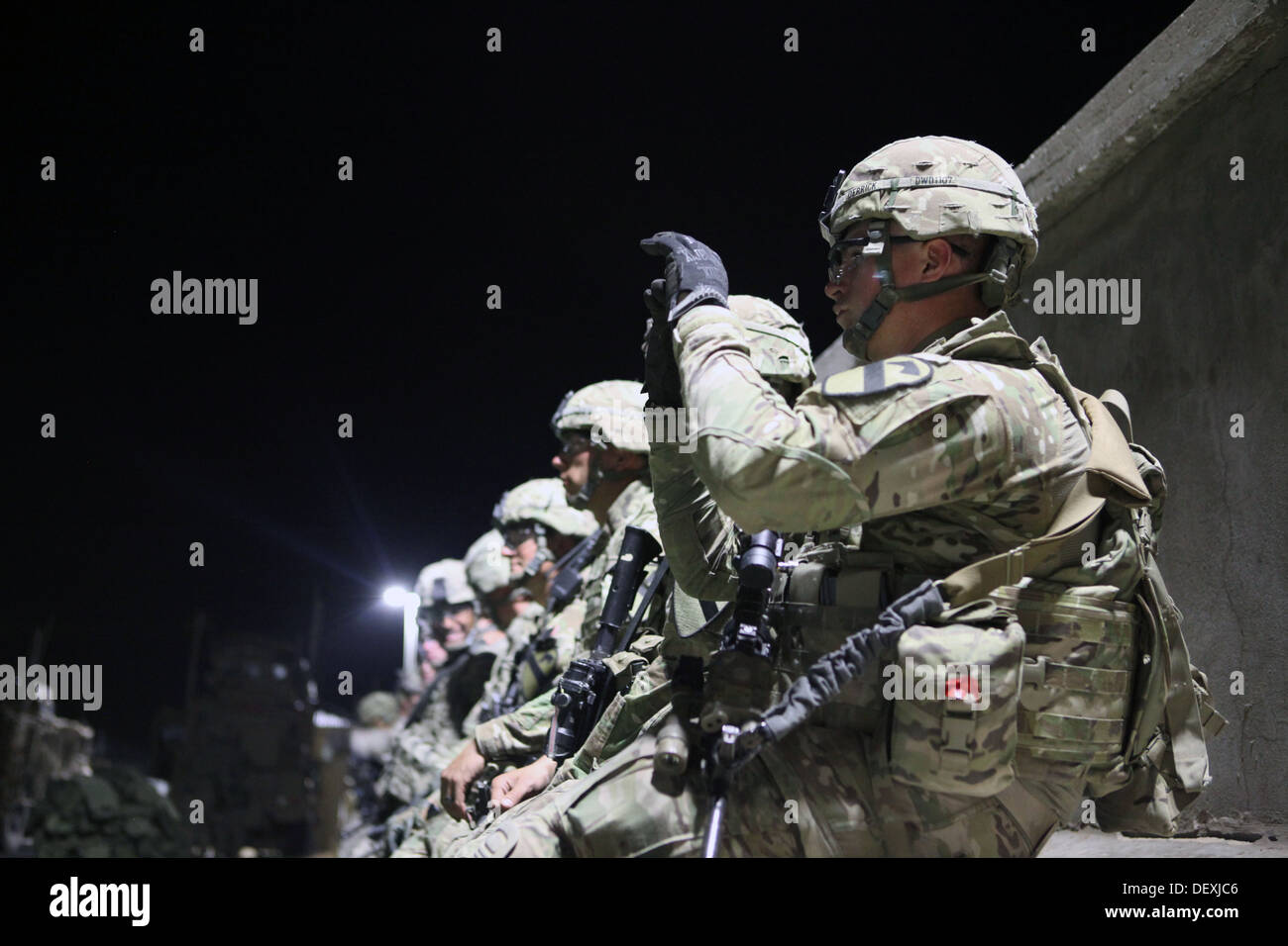 U.S Soldiers with Delta Company, 1st Battalion, 5th Cavalry Regiment ...