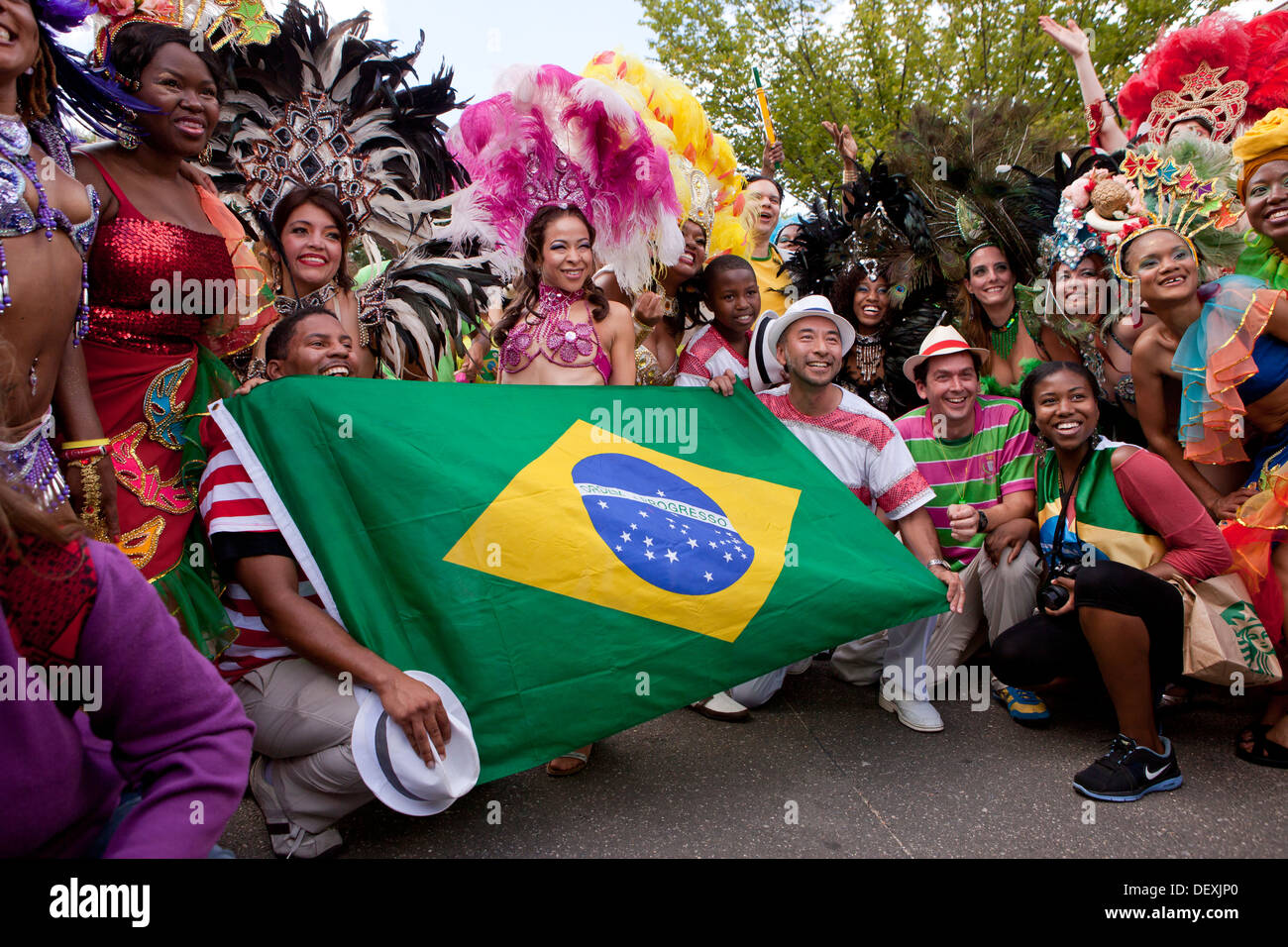 Brazilian-Americans celebrate during the Latino Festival, Fiesta DC, in ...