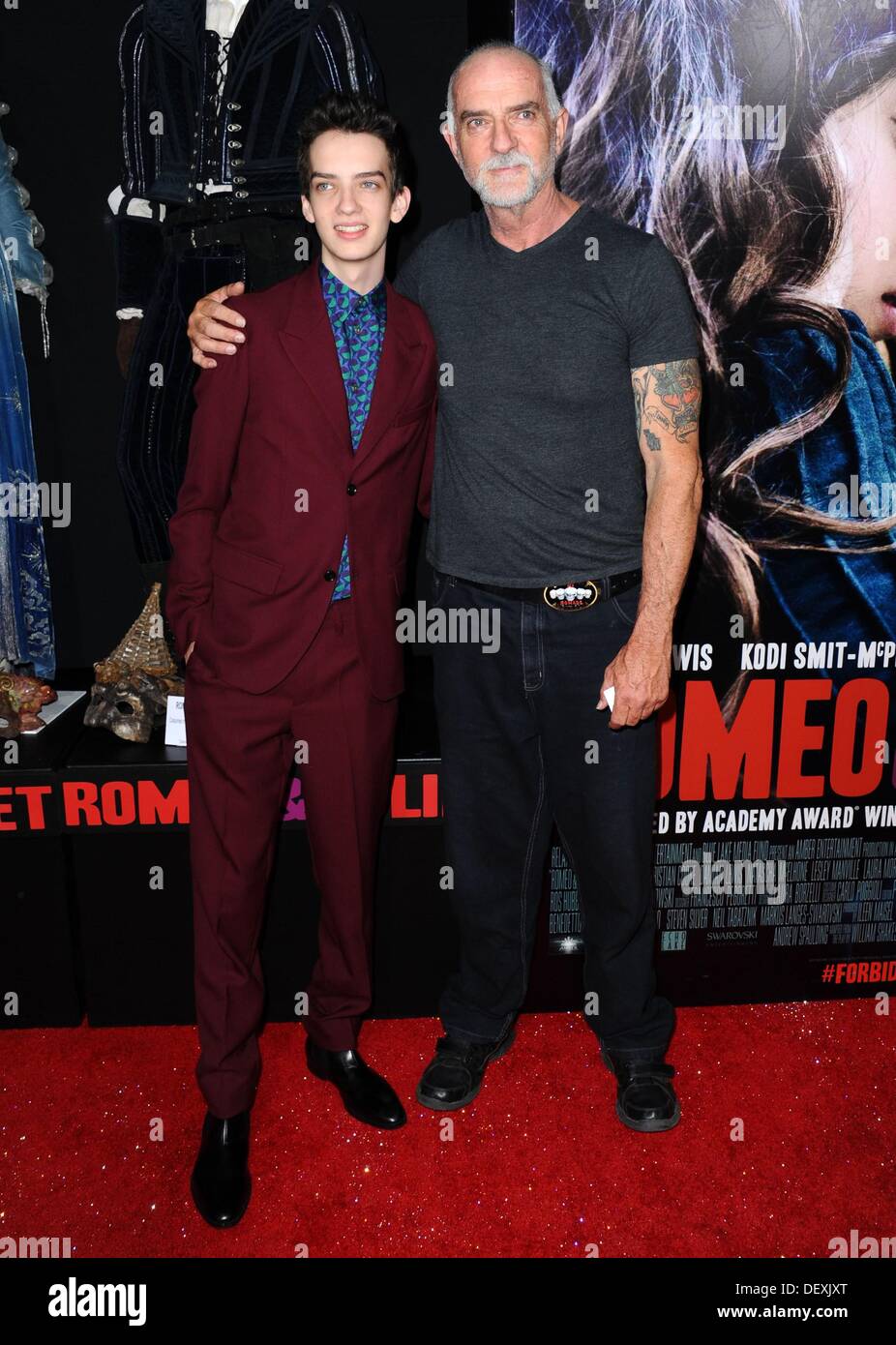 Kodi Smit-McPhee, Father at arrivals for ROMEO AND JULIET Premiere ...