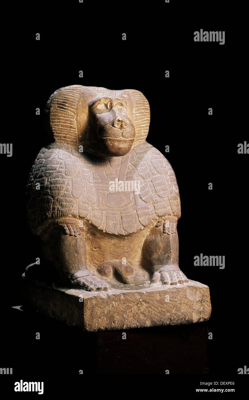 Statue of big baboon. Egyptian Museum. Egypt Stock Photo - Alamy