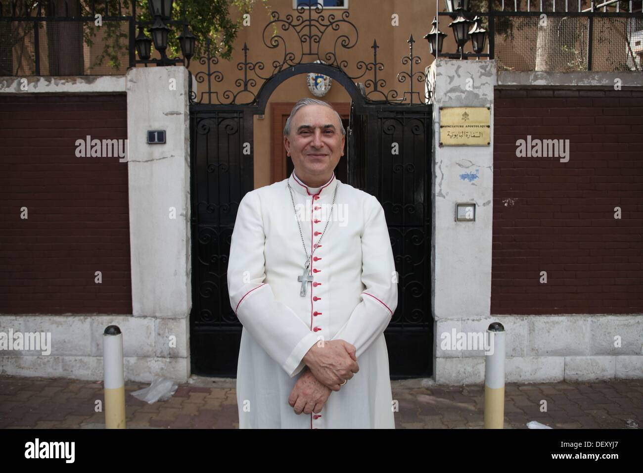 The picture was taken on 2013-09-24 and shows Archbishop Mario Zenari ...