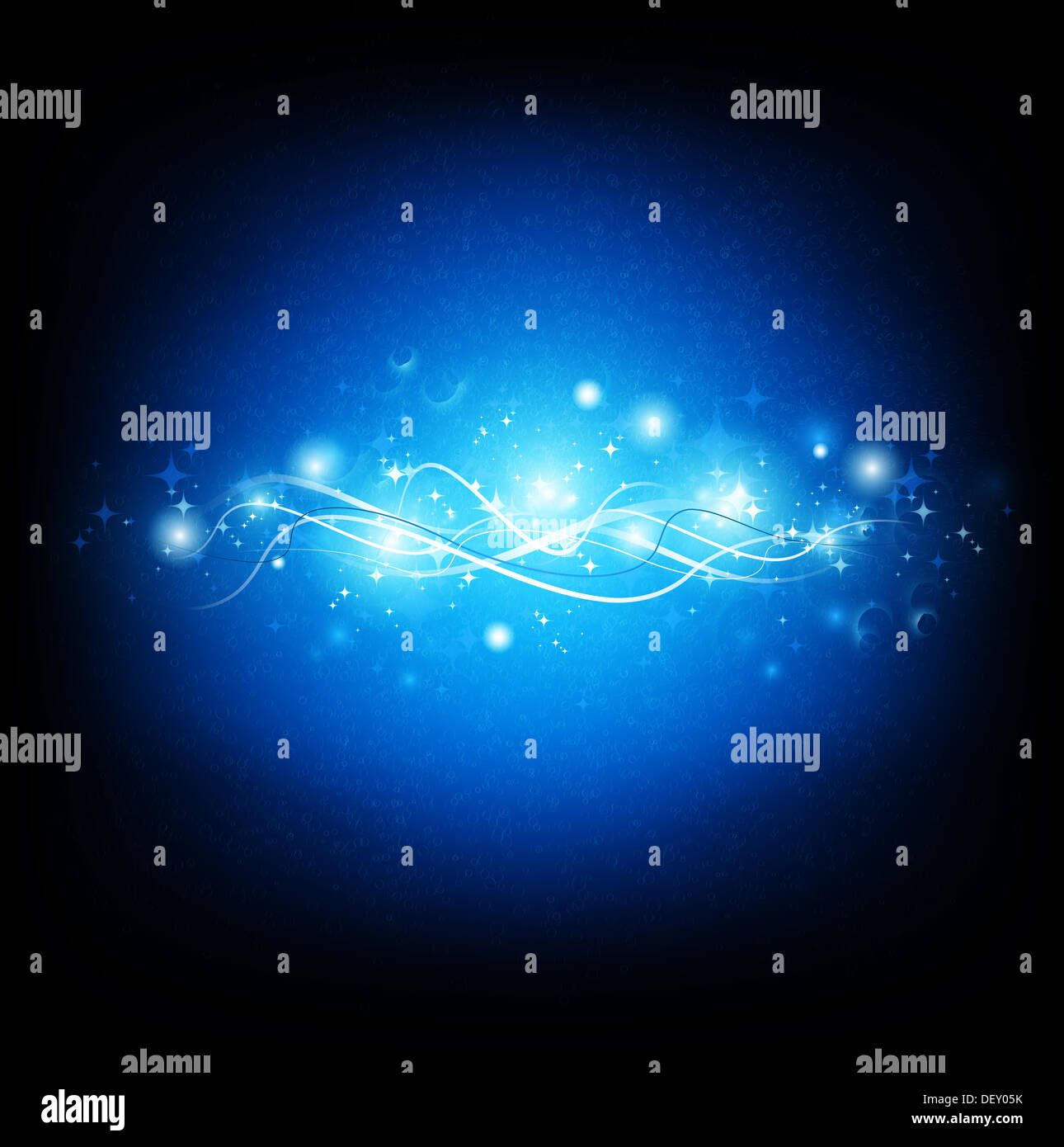 Abstract Blue Space Background With Stars And Shiny Stock Photo - Alamy