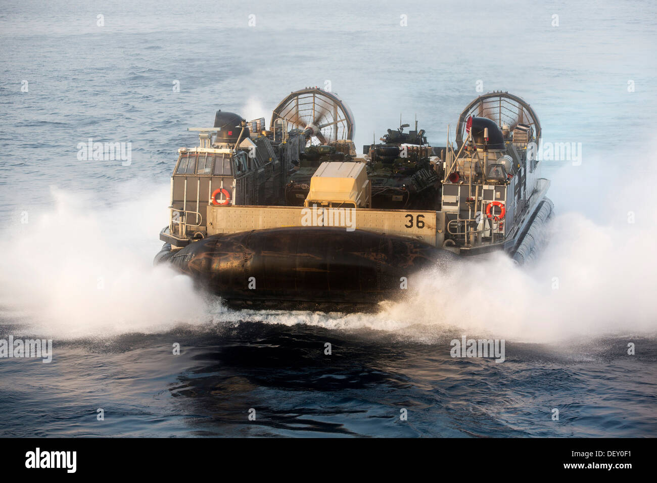 landing craft air cushion (LCAC) from Assault Craft Unit (ACU) Four ...