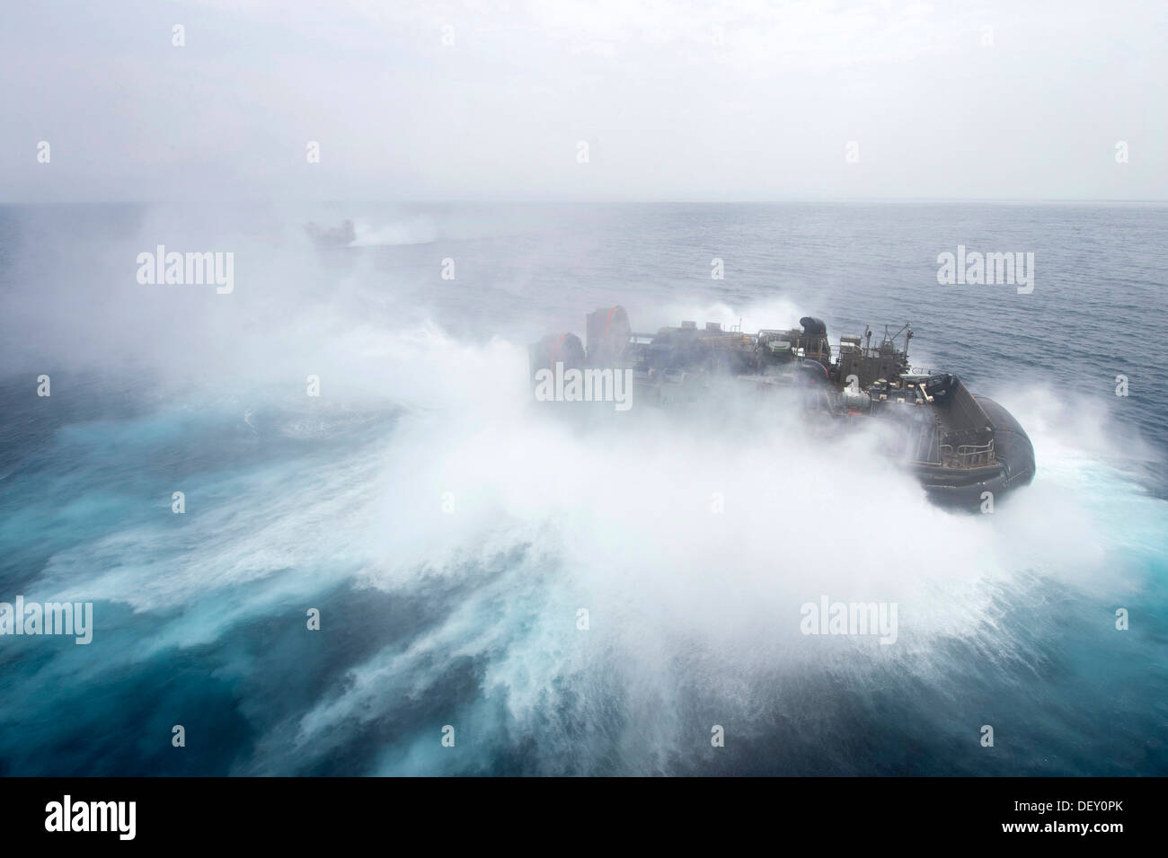Landing craft air cushions (LCAC) from Assault Craft Unit (ACU) Four ...